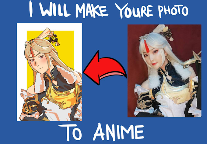 Draw youre potrait to anime style by Adityadahniar4 | Fiverr