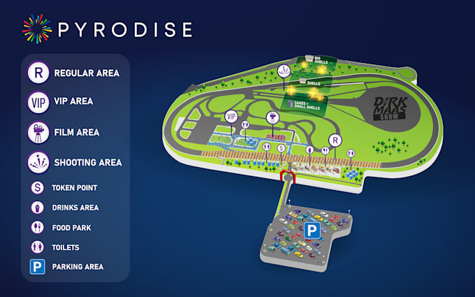 Create cool 3d, 2d or vector detailed maps of festivals, concerts or ...