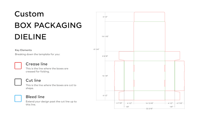 Make packaging box dieline, die cut and cut lines template by Box ...