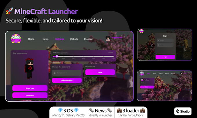 Create a custom launcher for your server by Taigostudio_tm | Fiverr