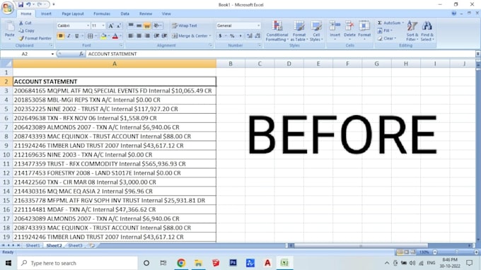 Do cleaning excel data, pivot tables by Riteshagrawa696 | Fiverr
