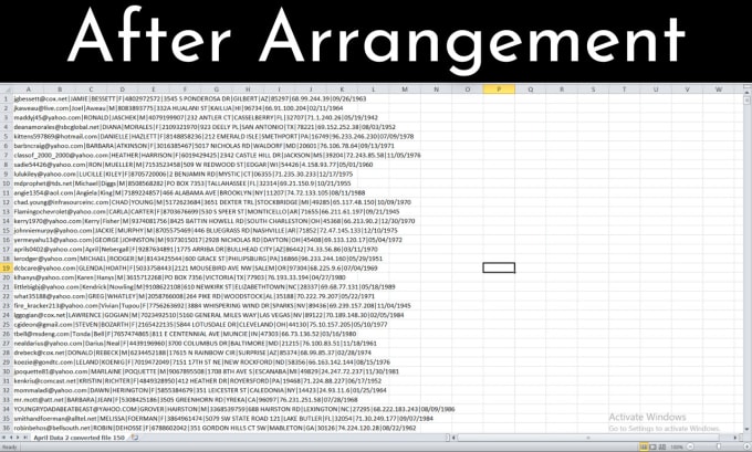 Arrange Excel Data In Proper Columns And Data Format By Dataentryexprtt Fiverr