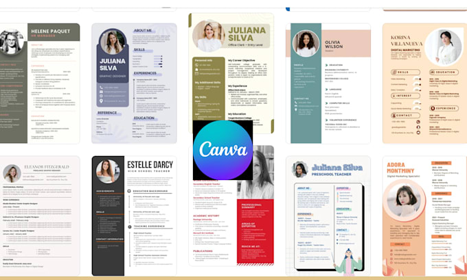 Design a modern resume, cv on canva by Oneskilldesign | Fiverr