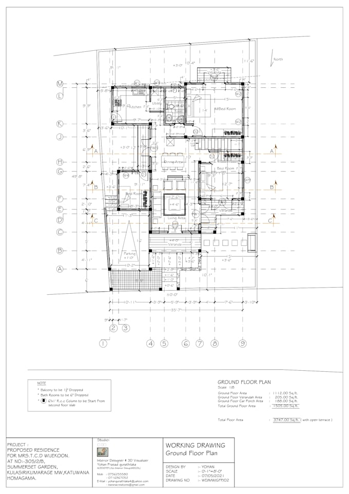 Make architectural drawings,2d drawings using autocad by Yohanprasad1 ...