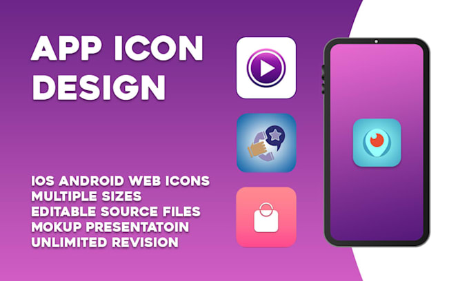 Modern app icon logo design for ios and android, website icon, mobile ...