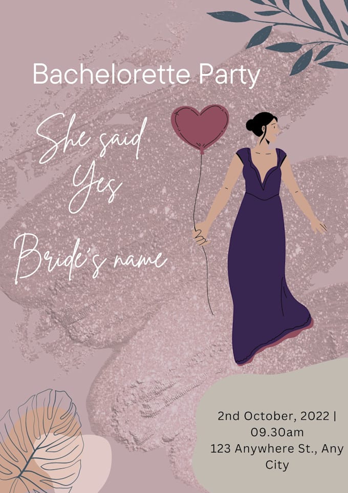 Design and personalize all types of invitations by Argnesahajdari | Fiverr