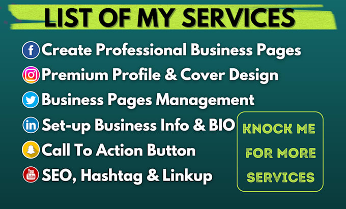 Create Setup Optimize And Design All Your Social Media Accounts And