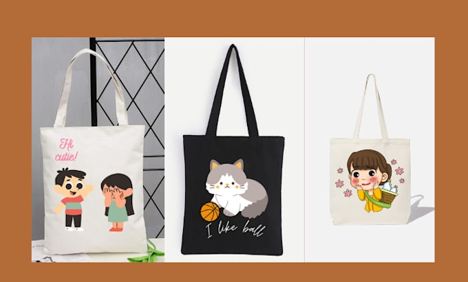 Create cute tote bag design by Tbagdesign | Fiverr