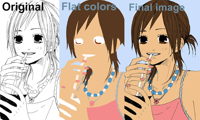 Be a color flatter for your comic, manga, or illustration by M_anti ...