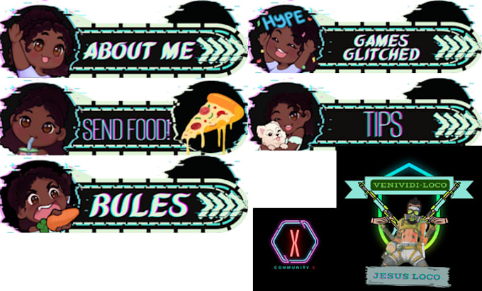 Create custom twitch banners, panels, logo, sub badges and animated ...