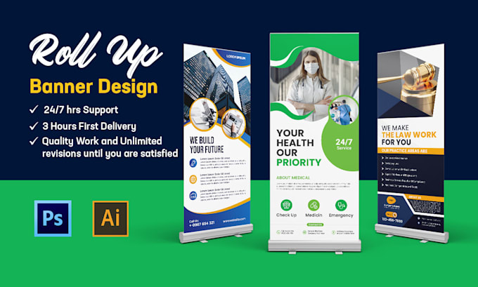 Do roll up banner retractable banner yard sign signage in 6 hrs by ...