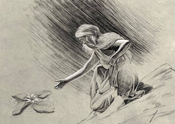 Do a full figure drawing by Albertograu | Fiverr