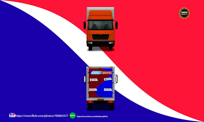 Create professional, box truck trailer 4x4 wrap design by Ahtshamali433 ...