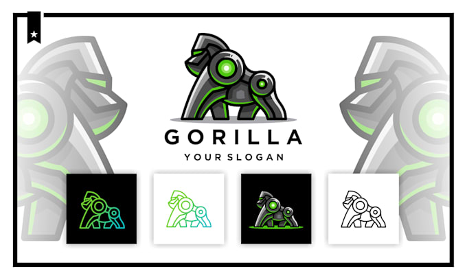 Make a monoline robotic animal logo design by Wawan_studio | Fiverr