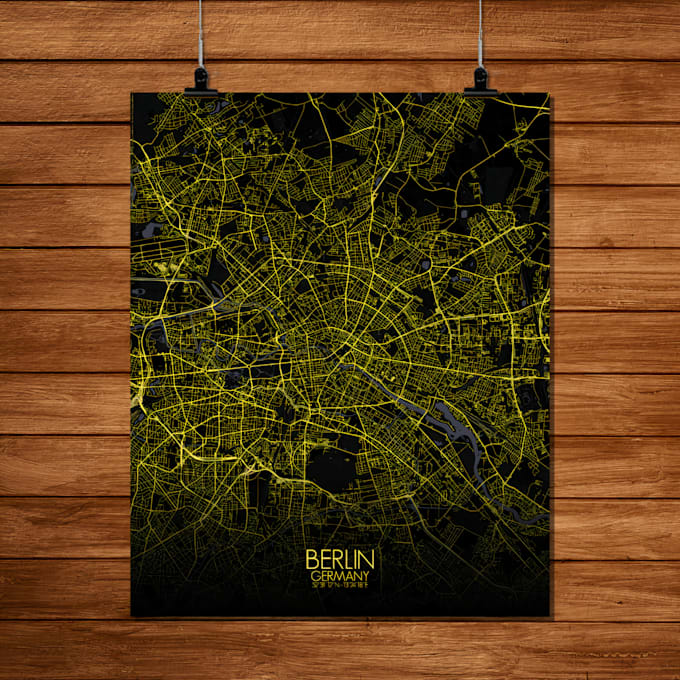 Creatively design a city or region wall map poster by Tockaayman | Fiverr