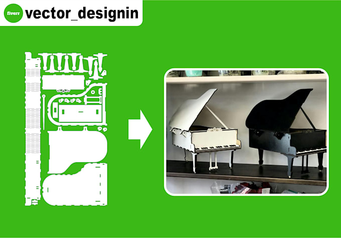 Draw custom vector file for laser cutting dxf svg ai cdr pdf by Vector ...