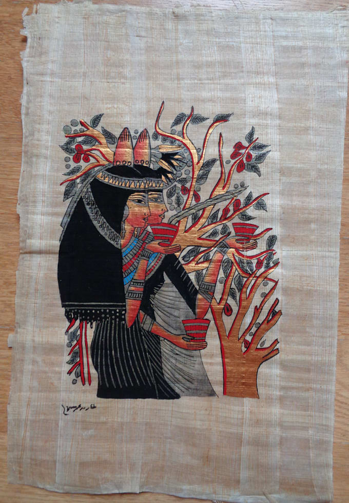 Send this beautiful egyptian print on real papyrus to you by ...