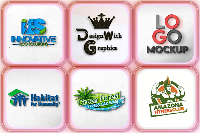 Design 3d mockup and minimalist modern business logo by Designwgraphics | Fiverr