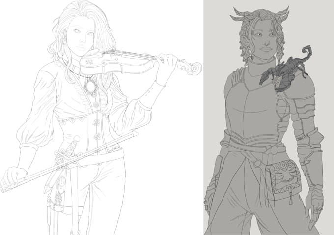 Design and draw fantasy dnd ttrpg characters by Leanidas92 | Fiverr