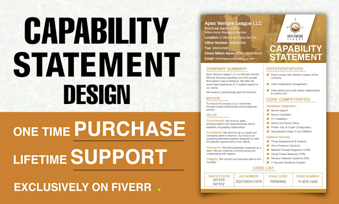 Design professional and government contractive capability statements by ...