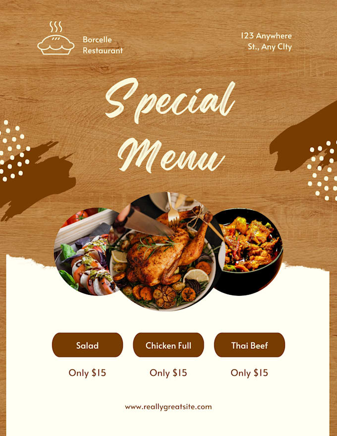 Design professional food menu restaurant menu card flyer brochure by ...