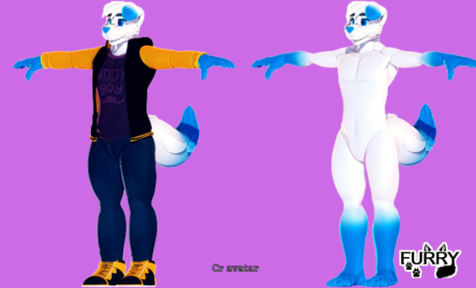 Create Anime Vrchat Avatar Furry Vtubernsfw3d Model3d Art By Crtavatar Fiverr