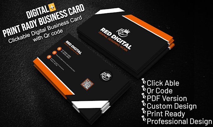 Design clickable digital business card with qr code by Maharajothir ...