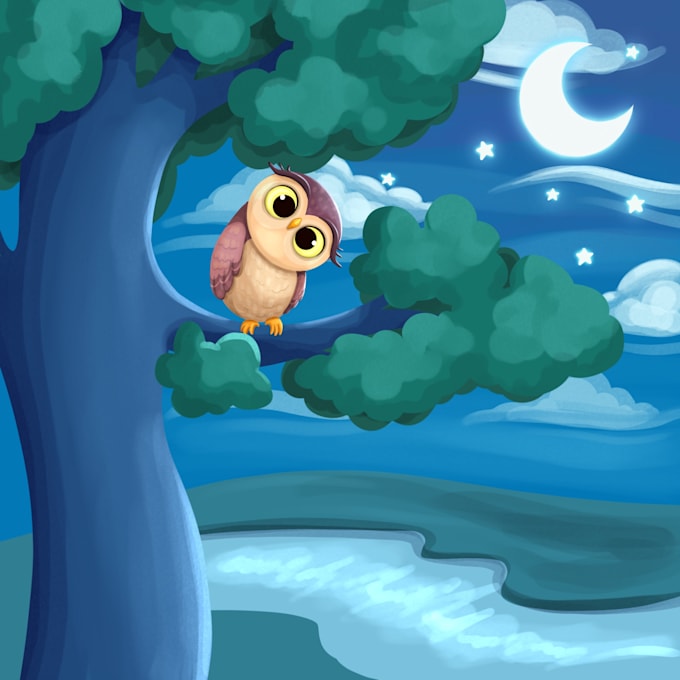 Create a cute children story book illustration and cover by ...