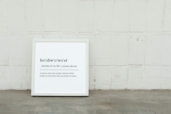 Design word definition wall art by Patrickng1991 | Fiverr