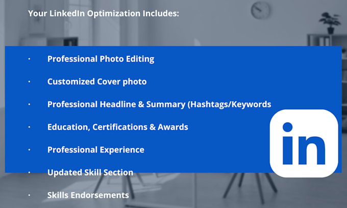 Upgrade and optimize your linkedin profile by Mirela1996 | Fiverr Upgrade and optimize your linkedin profile by Mirela1996 | Fiverr
