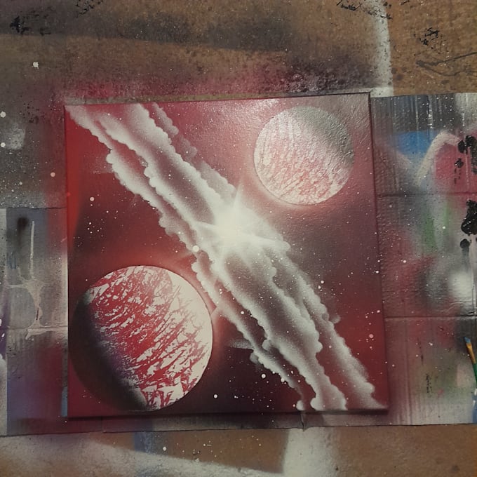 Do custom spray paint art on a canvas by Cicina69 | Fiverr