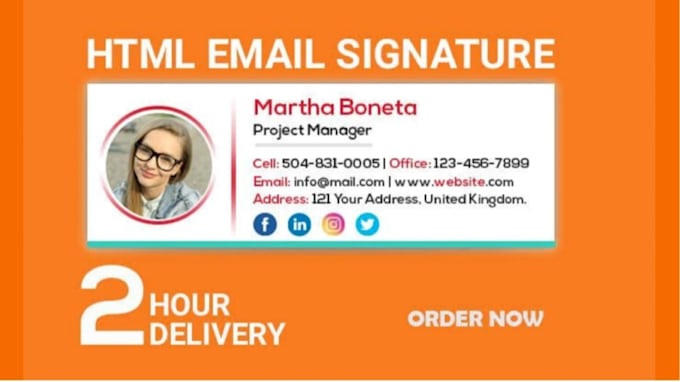 Create a best design of clickable email signature by Jeutidutta | Fiverr