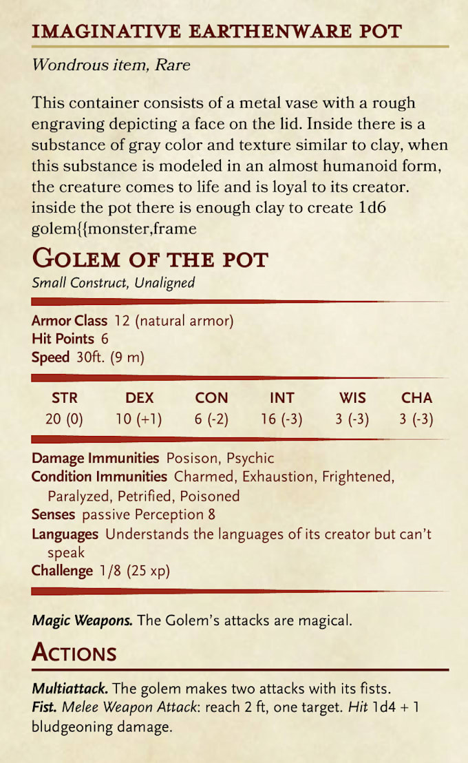 Create dnd homebrew material by Dndtommy | Fiverr