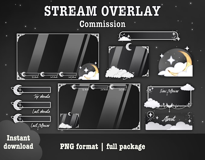 Design custom twitch, youtube stream overlay package by Piipe_dream ...