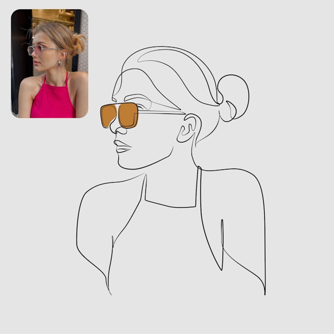 Draw illustration with continuous line art 24 hours by Pasadenasa | Fiverr