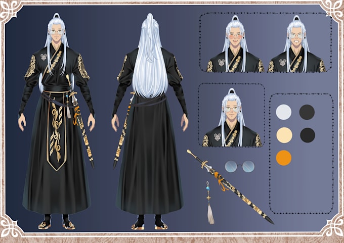 Make design character sheet like anime or manhwa by Daldalezz | Fiverr