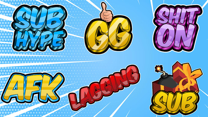 Make cool twitch sub emotes and sub badges for you by Shams_47 | Fiverr