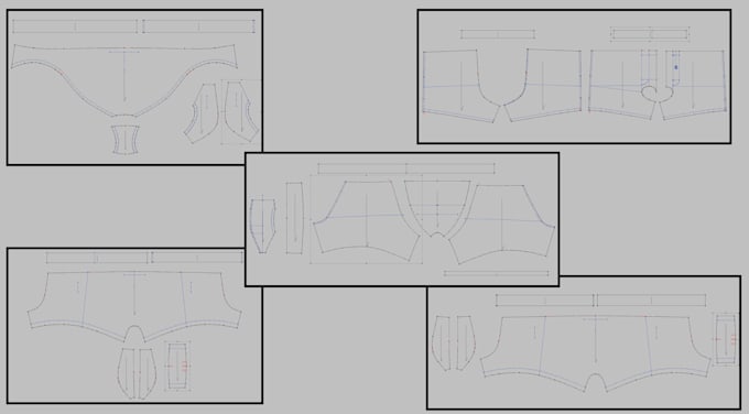 Make boxer, trunk and hip brief clothing sewing pattern and grading by ...