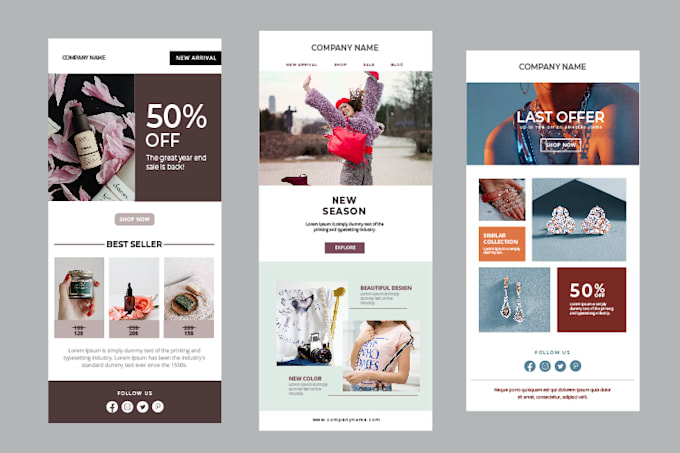 Design custom email template and setup mailchimp campaign by Tubazkl ...