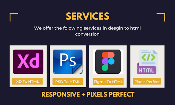 Convert Figma To Html Xd To Html Psd To Html Css Bootstrap Tailwind Css By Wsdevelopers