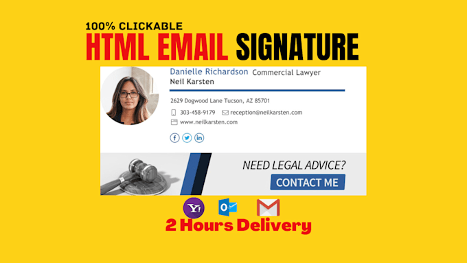 Create html email signature by Rjrex1 | Fiverr