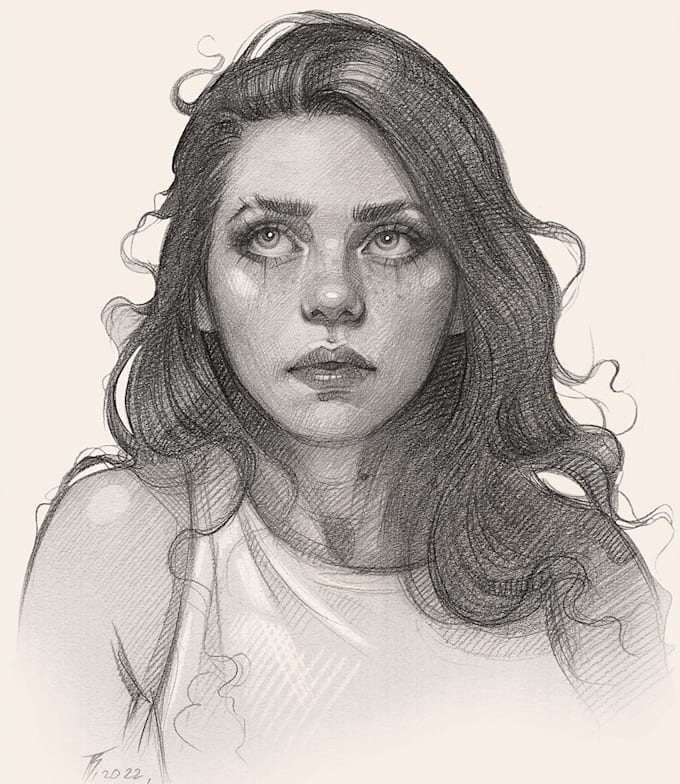 Custom portrait from photo, pencil portrait by Tendalee_art | Fiverr