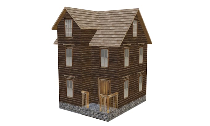 Do retro low poly psx or ps1 style buildings for your game by ...