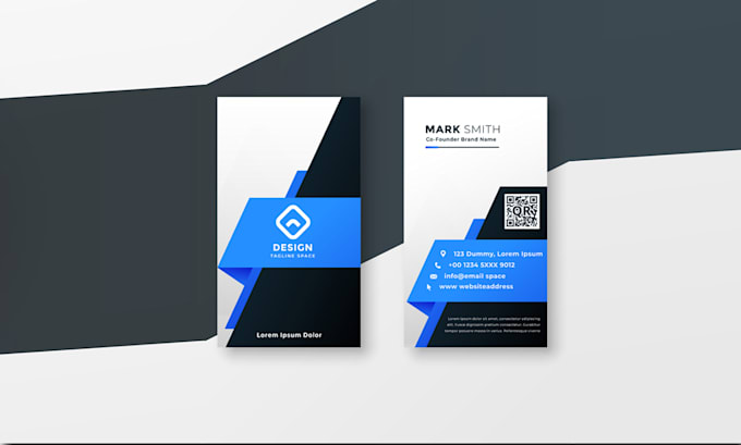 Create portrait business cards by Graphiczza | Fiverr