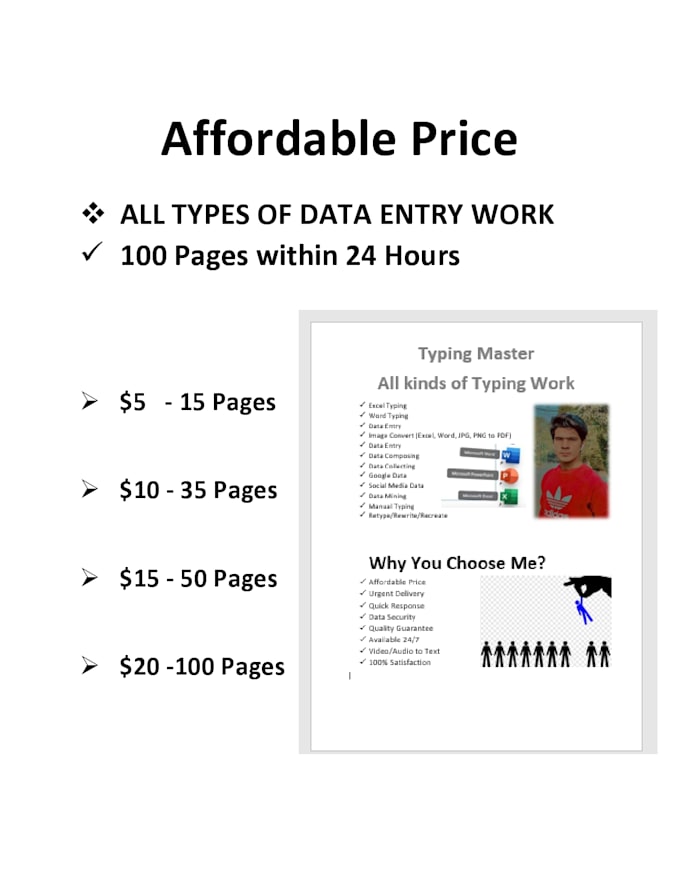 All do all types of data entry like, data entry, data mining by ...