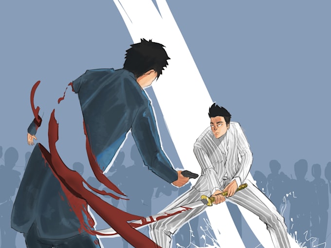 Draw badass fighting illustration by Felixdwinata462 | Fiverr