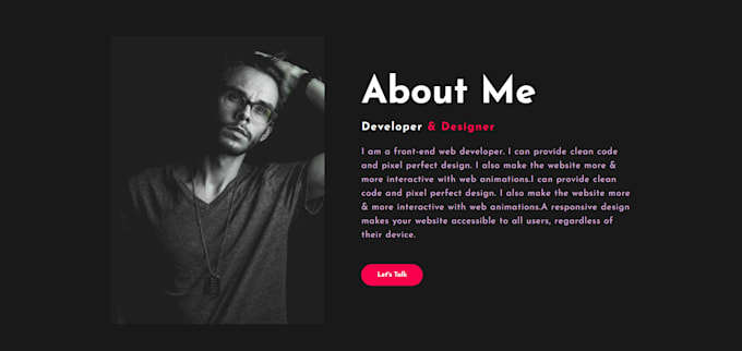 Design your front end web by using html and css by Rakesh5050 | Fiverr
