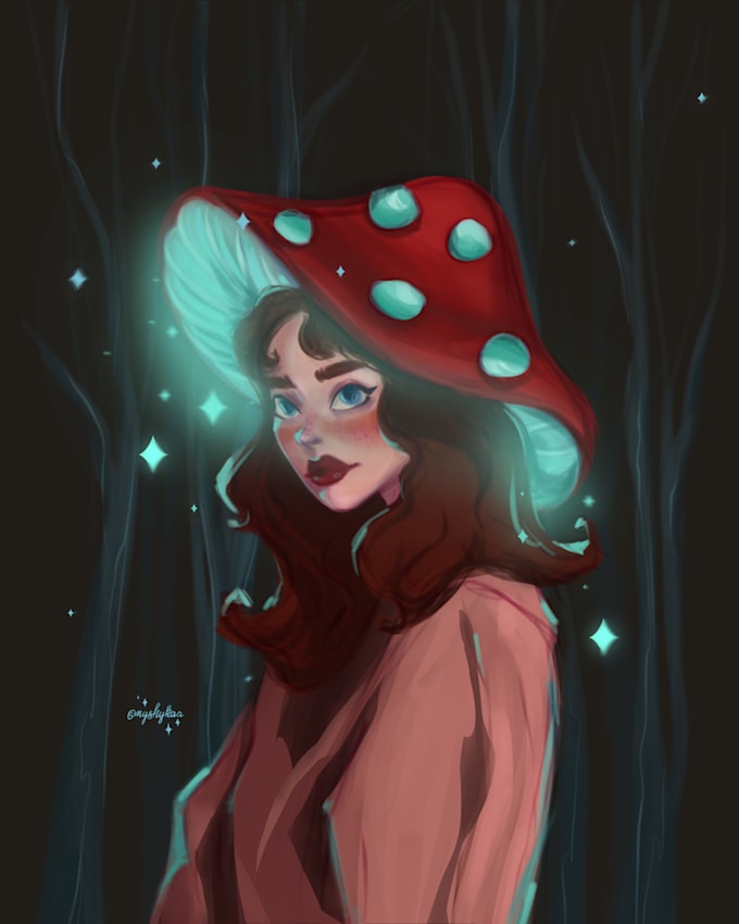 Create a stylized digital illustration by Myshykaa | Fiverr