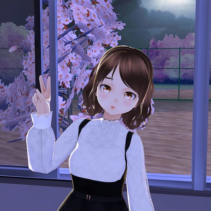 Make you a custom 3d model for vtuber, vrchat avatar using vroid or ...