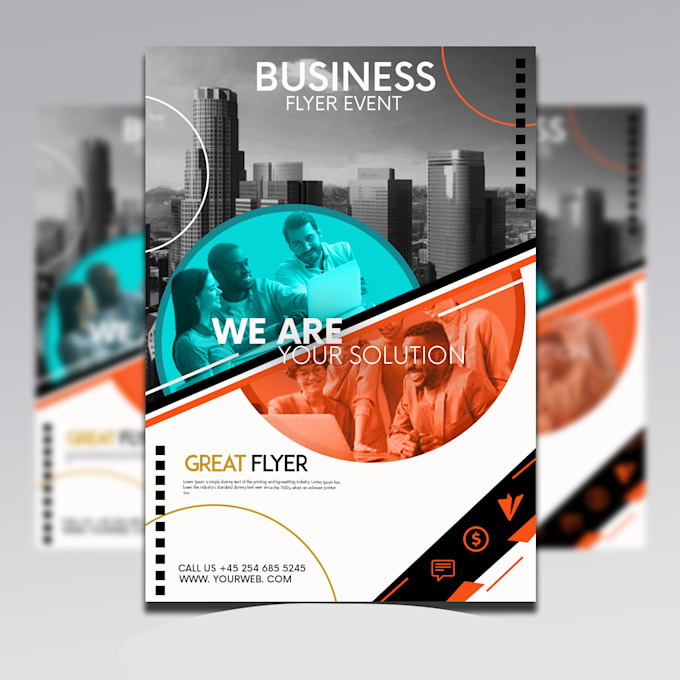 Create eye catching business flyers in high quality and print ready ...